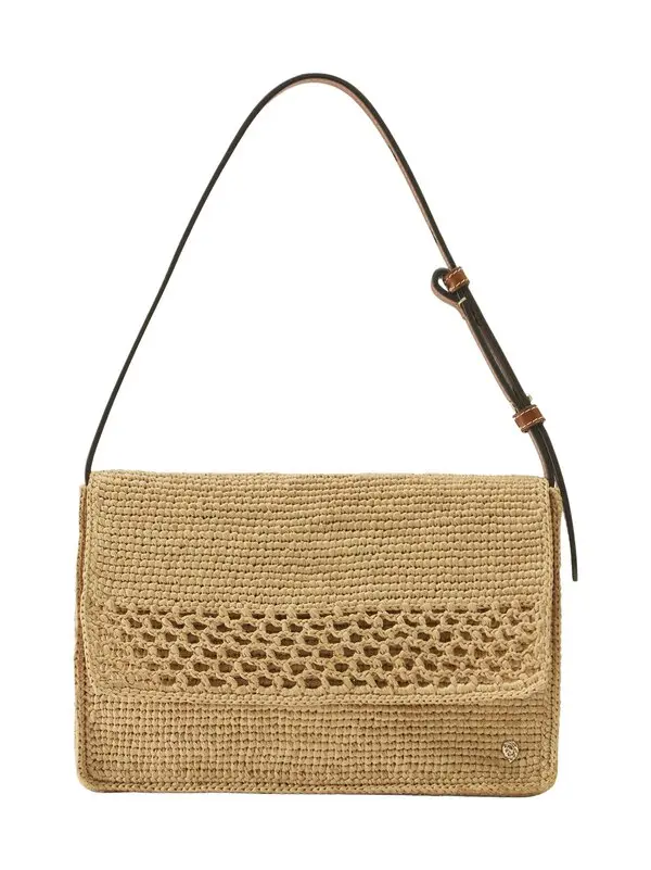 Helen Kaminski Poppy Crocheted Raffia Crossbody Bag - Neutral