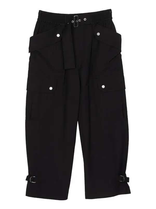 3.1 Phillip Lim Twill Utility Cropped Cargo Pants - Black