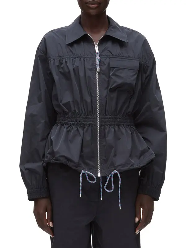 3.1 Phillip Lim Ripstop Shirred Drawstring Jacket - Blue