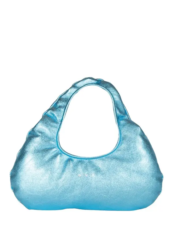 W 78 ST Micro Cloud Pearlescent-leather Tote - Blue
