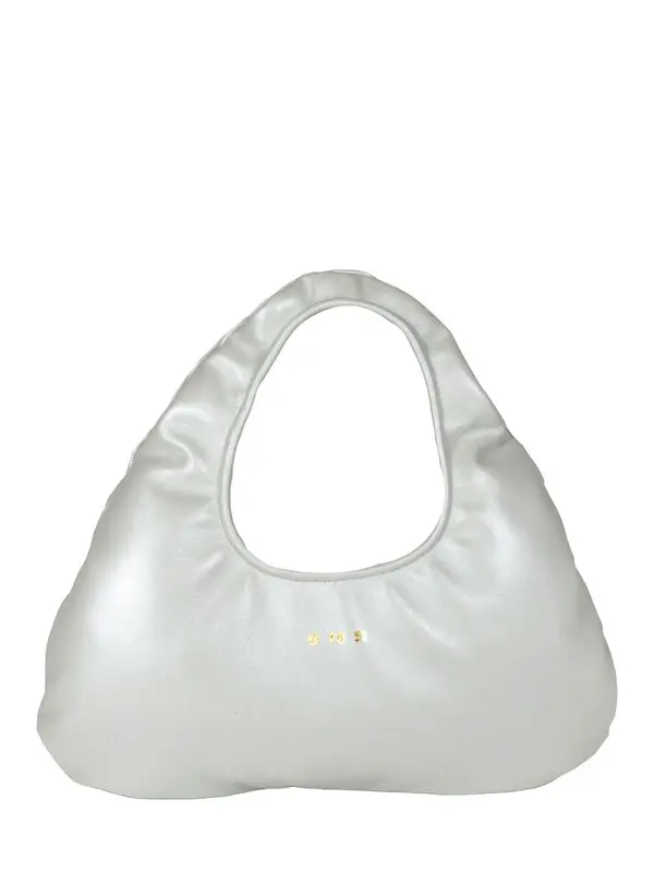 W 78 ST Micro Cloud Pearlescent-leather Tote - White