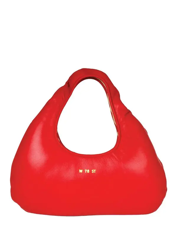 W 78 ST Micro Cloud Leather Tote - Red