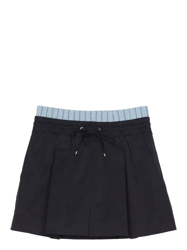 3.1 Phillip Lim Ripstop Pleated Mini Skirt - Blue