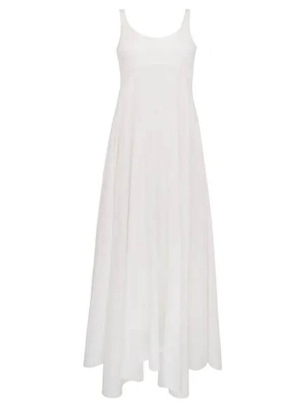 Azeeza Bria Cotton Voile Midi Dress - White