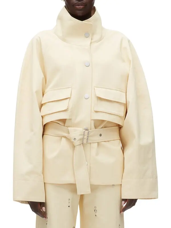 3.1 Phillip Lim Twill Belted Utility Coat - Neutral