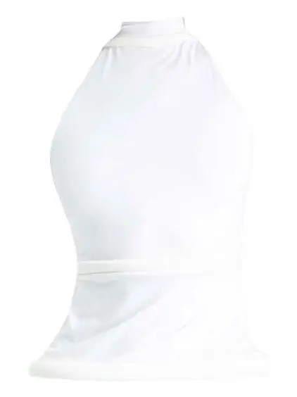 Francisco Arce Mar Rolled Mock Neck Top - White