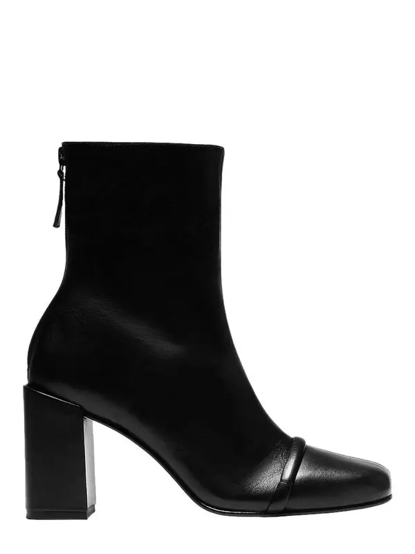 JUWELINA PARIS Gigi Leather Ankle Boots - Black