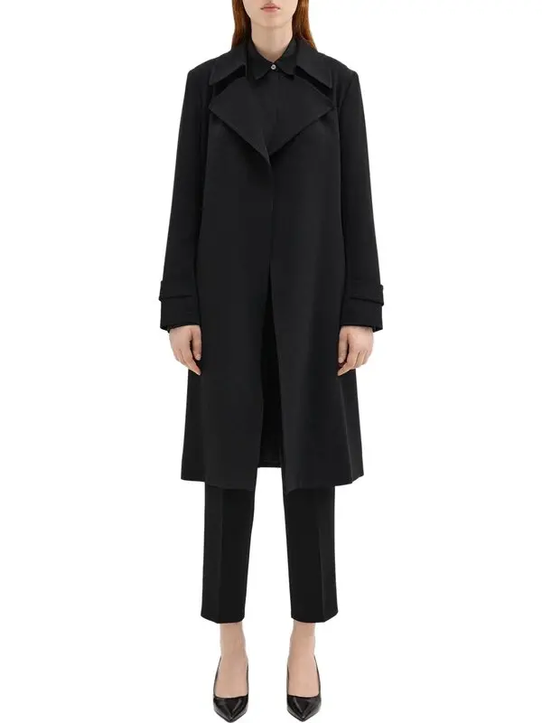 Theory Oaklane Trench Coat - Black
