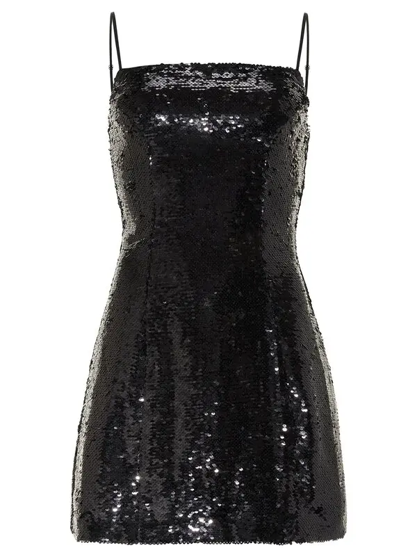 Azeeza Kiara Sequin Mini Dress - Black