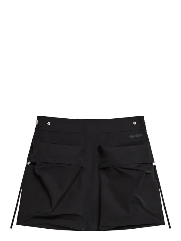 Helmut Lang Tech Cotton Cargo Mini Skirt - Black