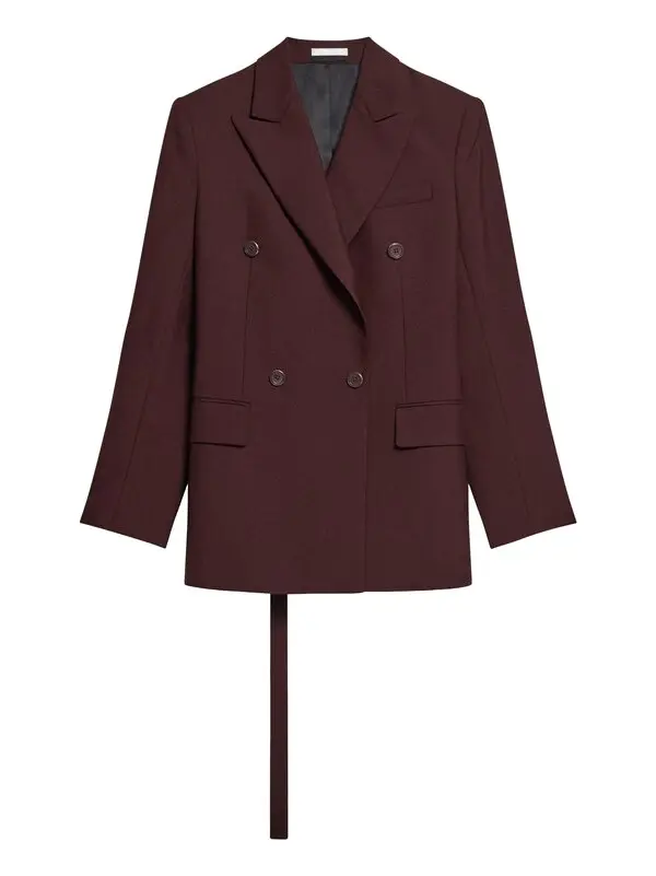 Helmut Lang Wool Belted Double-breasted Blazer - Brown
