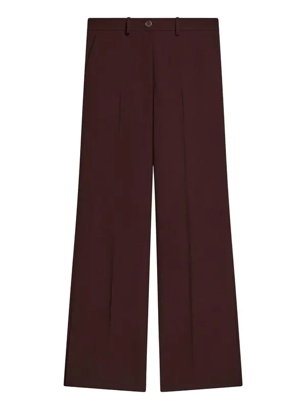 Helmut Lang Wool Vented Straight-leg Trousers - Brown