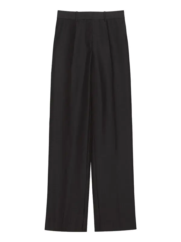 Helmut Lang Sheer Organza Straight-leg Trousers - Black