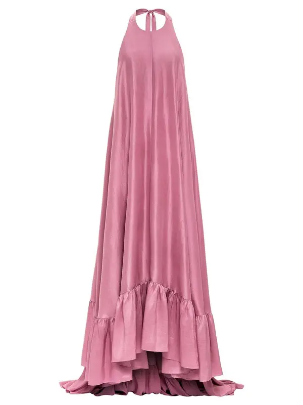 Azeeza Sadie Halterneck Tiered Gown - Pink