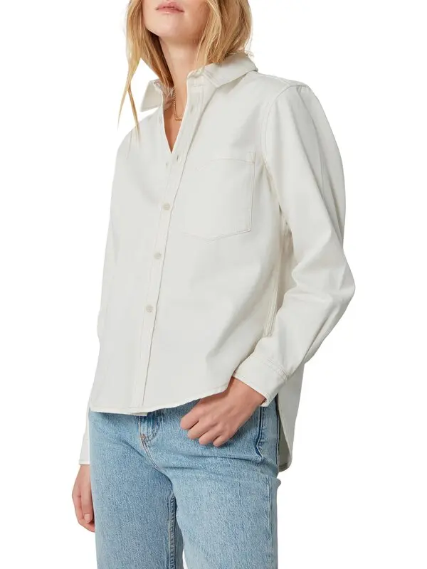 WITH NOTHING UNDERNEATH Classic Denim Shirt - White