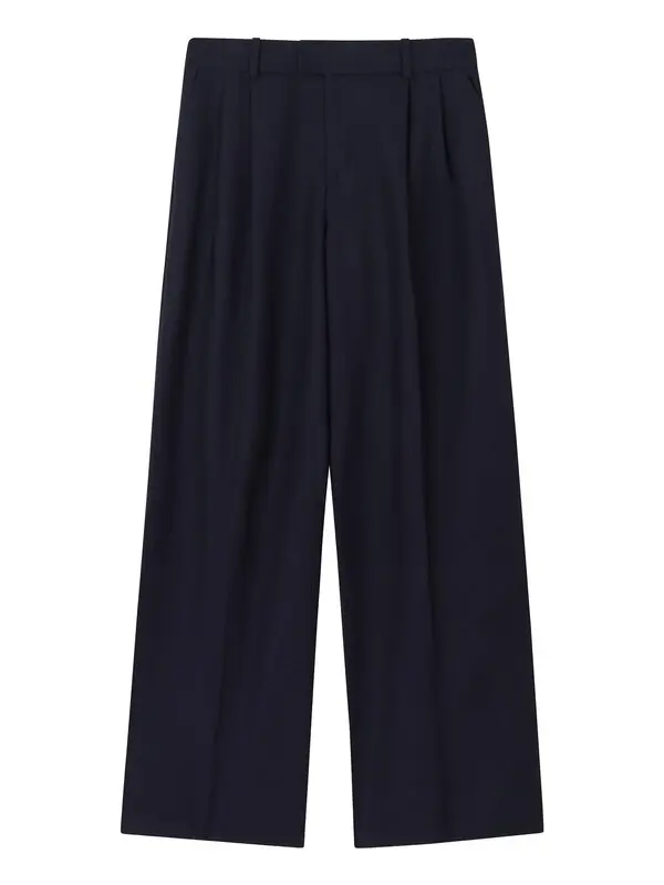 WITH NOTHING UNDERNEATH Rampling Wool Wide-leg Trousers - Blue