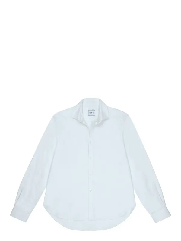 WITH NOTHING UNDERNEATH Classic Tencel Shirt - White