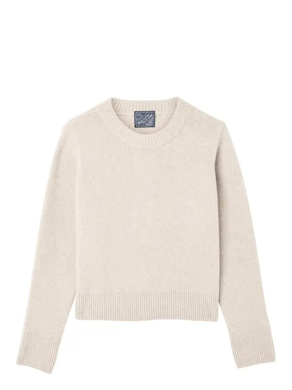 WITH NOTHING UNDERNEATH Devon Wool Crewneck Sweater - Neutral