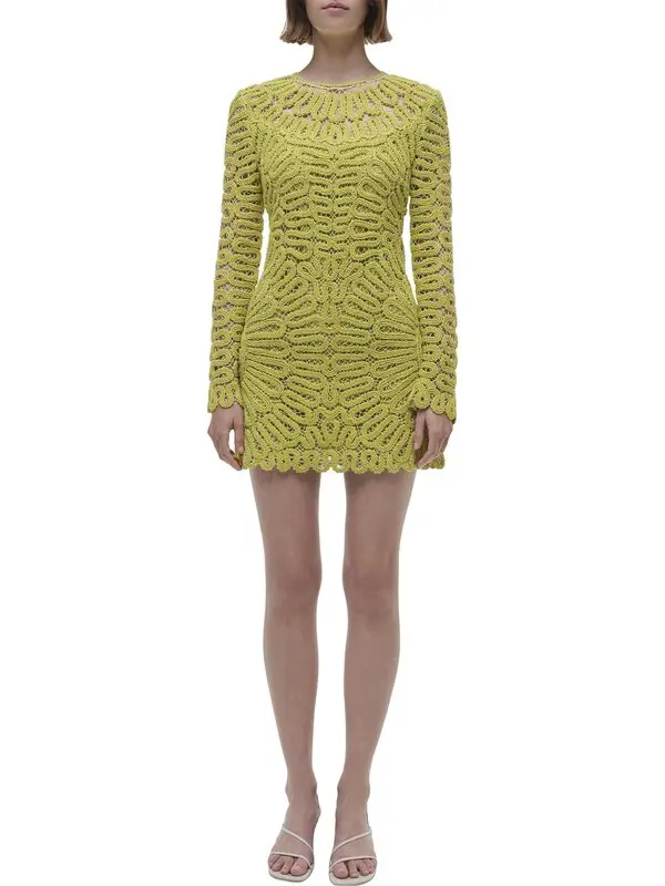 Simkhai Mccall Crocheted Mini Dress - Yellow