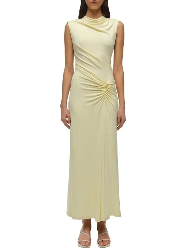 Simkhai Acacia Draped Jersey Maxi Dress - Yellow