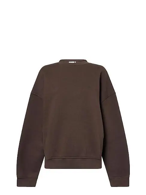 SISTERS & SEEKERS Classic Embroidered Cotton-blend Sweatshirt - Brown