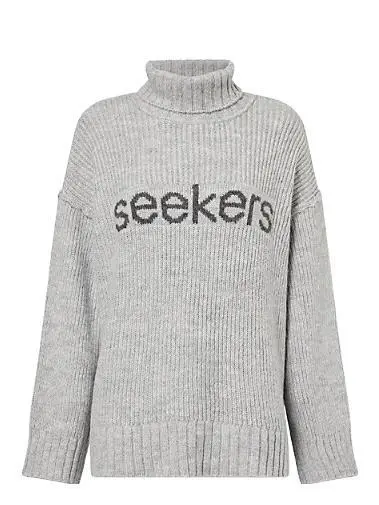 SISTERS & SEEKERS Knitted Roll-neck Jumper - Grey
