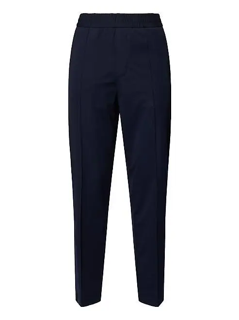 Emporio Armani Tapered-leg Stretch-jersey Trousers - Iconico 0920 Blu Navy Ea