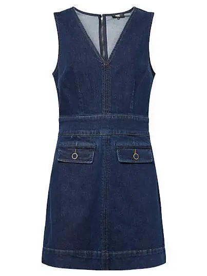 Paige Sylvia V-neck Mini Denim Dress - Ballast