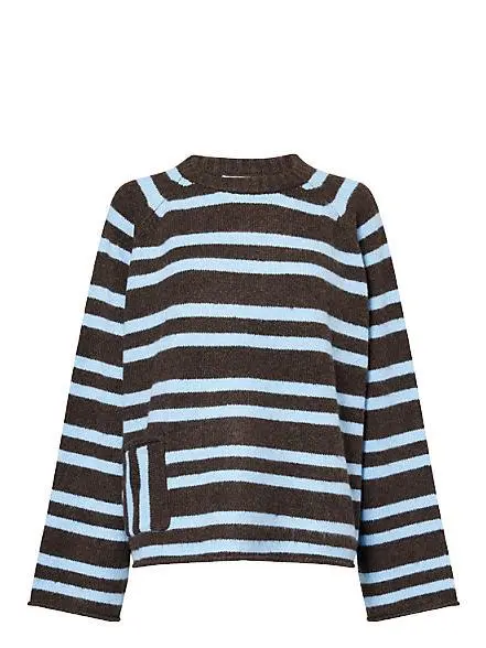 SISTERS & SEEKERS Striped Knitted Jumper - Brown
