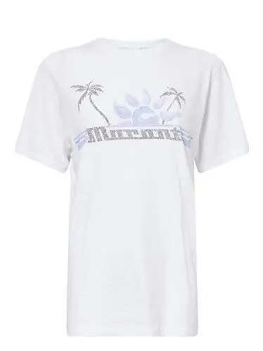 Isabel Marant Zewel Graphic-print T-shirt - White/blue