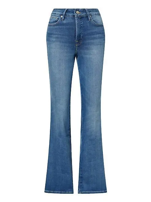 Good American Good Classic Boot-cut Stretch Denim Jeans - Indigo863