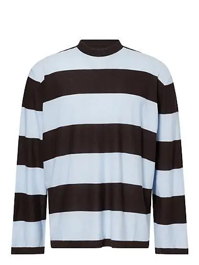 Bottega Veneta Striped Cashmere Jumper - Dark Carrubo/ox Blue