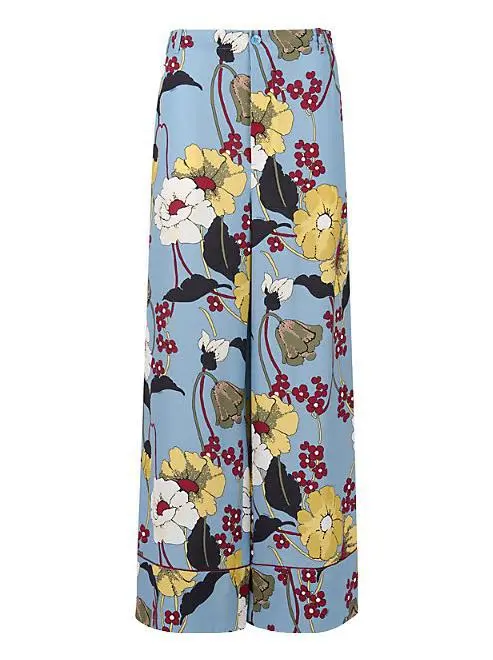 Marni Floral Wide-leg Satin Trousers - Mfb31
