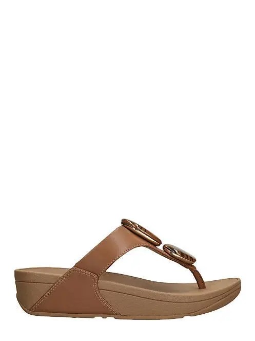 Fitflop Lulu Marble Leather Sandals - Tan