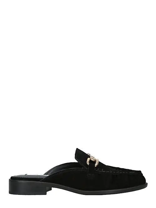 Steve Madden Kapture Suede Backless Loafers - Black