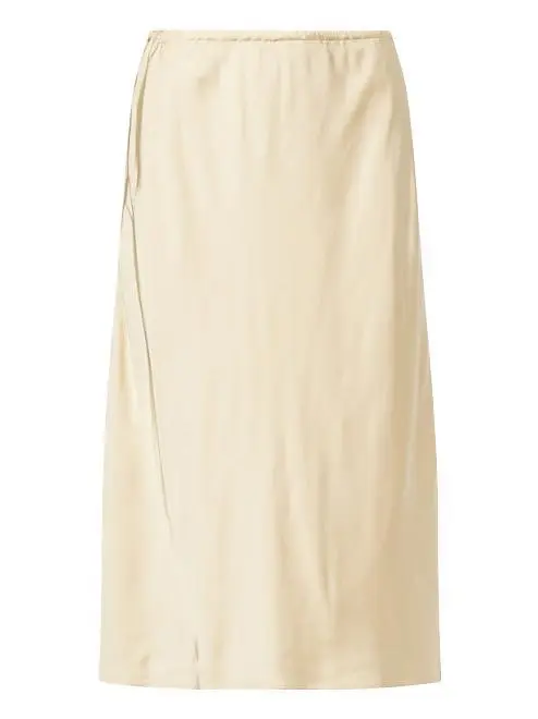 Vince Satin Midi Slip Skirt - Chamomile