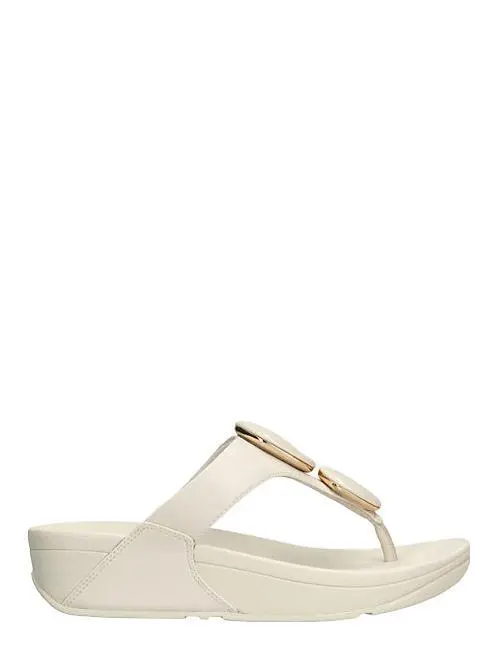 Fitflop Lulu Marble Leather Sandals - Bone