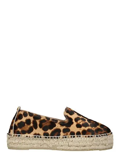 Manebí Leopard Print Leather Espadrilles - Mult/other