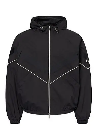 Moose Knuckles Top Flight Hooded Shell Jacket - Black/black