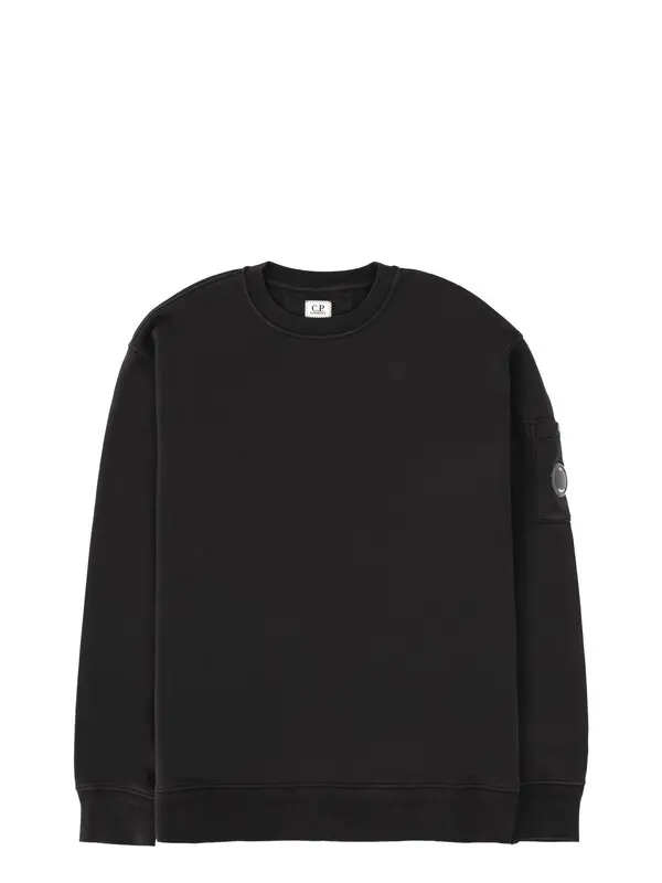 C.P. COMPANY Crewneck Sweatshirt With Logo - Black