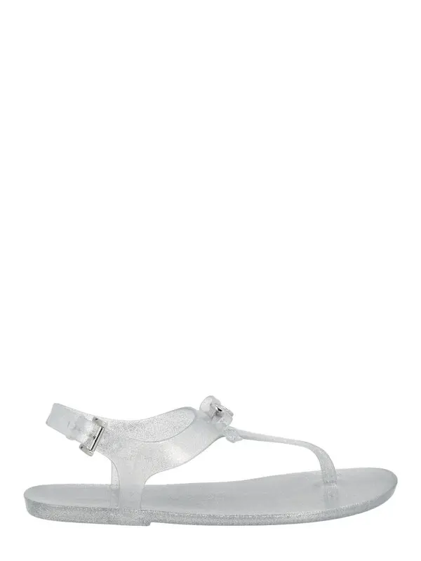 Michael Kors Monogram Logo Sandal - Silver