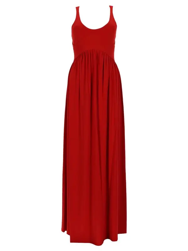Sportmax Crepe Jersey Long Dress - Red