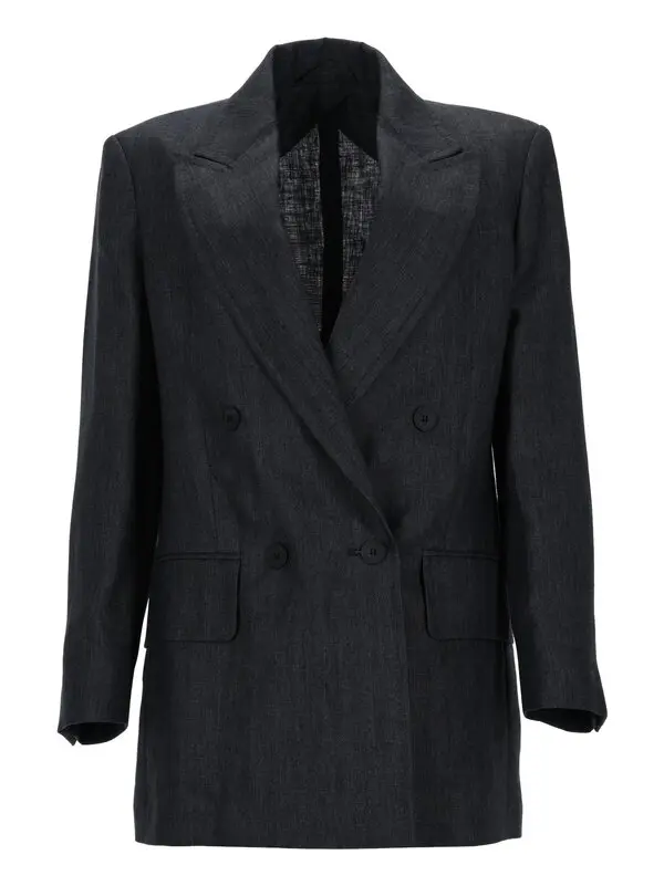 Max Mara Olimpia Double-breasted Jacket - Charcoal