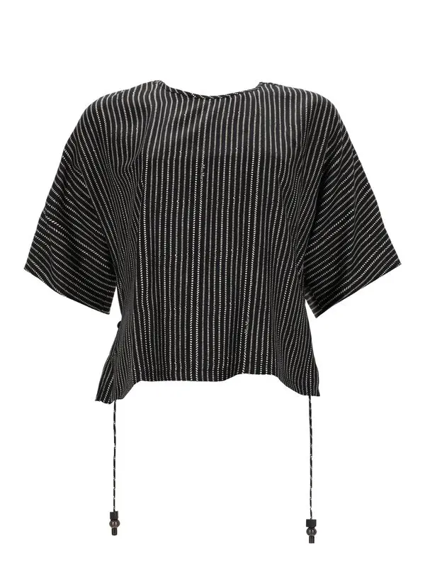 Max Mara Printed Silk Blouse - Black