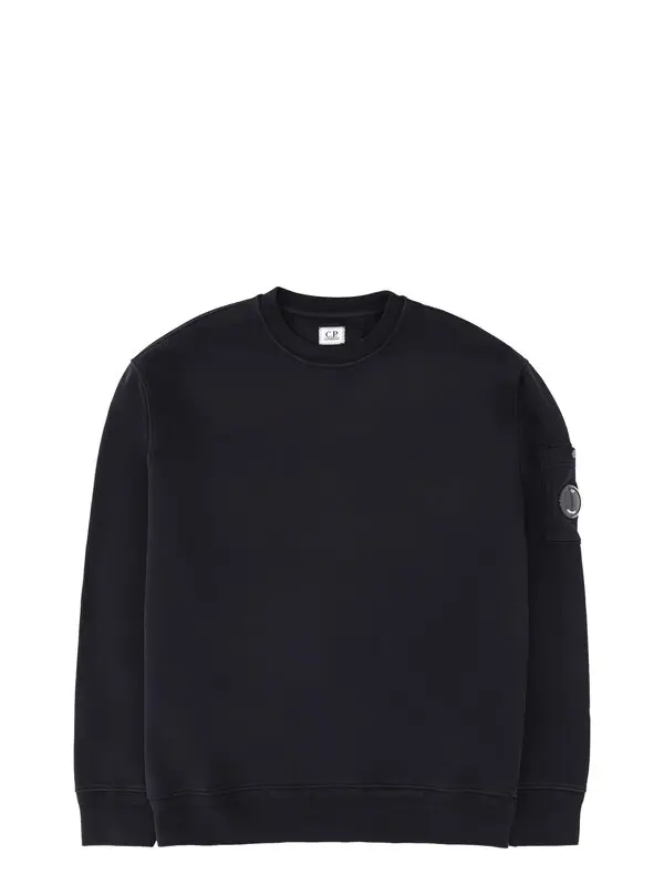 C.P. COMPANY Crewneck Sweatshirt With Logo - Blue