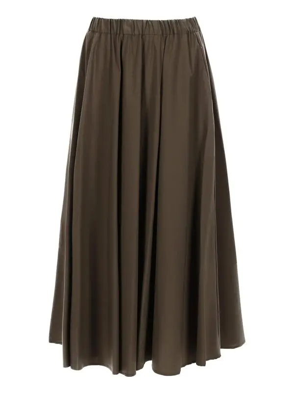 Aspesi Poplin Midi Skirt - Military Green