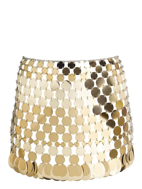 Rabanne Chain-link Mini Skirt - Gold
