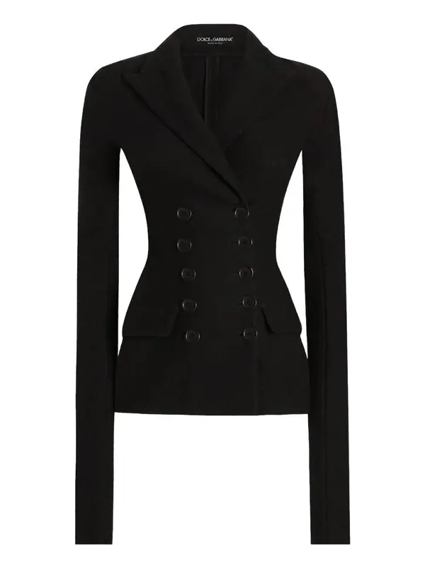 Fendi Double-breasted Wool Coat - Black