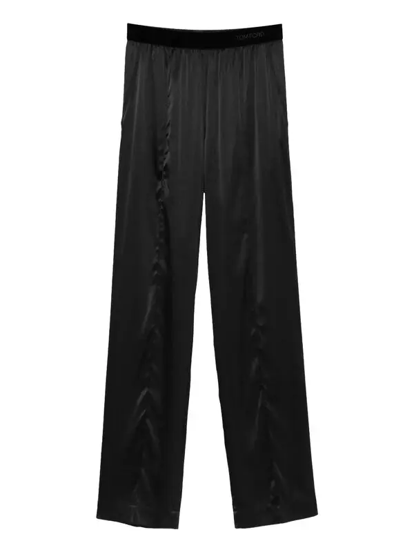 TOM FORD Stretch Silk Satin Pants - Black