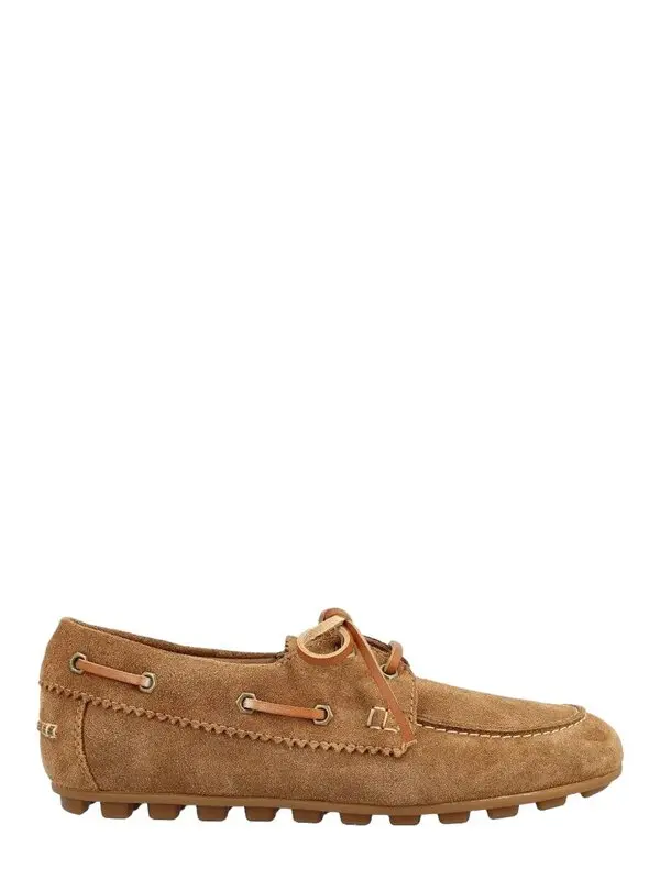 Hogan H693 Suede Boat Shoes - Brown